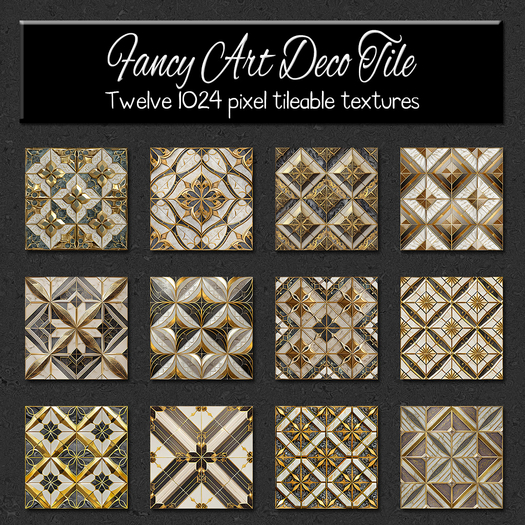Second Life Marketplace - *Wallflowers* Fancy Art Deco Tile